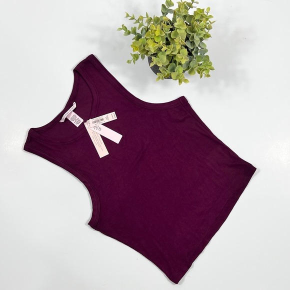 Victoria's Secret | Tops | Victorias Secret Crop Tank Top Plum Purple ...